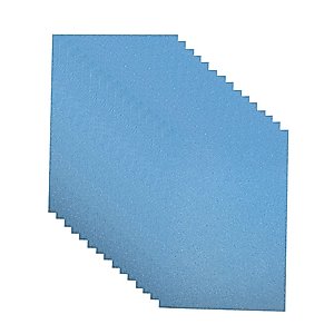 Glitter Cardstock, 250 GSM,15 Sheets, Glitter Paper for Crafts, Birthday and Wedding Party Decorations, Gift Box Packing and Other DIY Projects, 8 X 12 Inches (Sky blue 15 sheets)