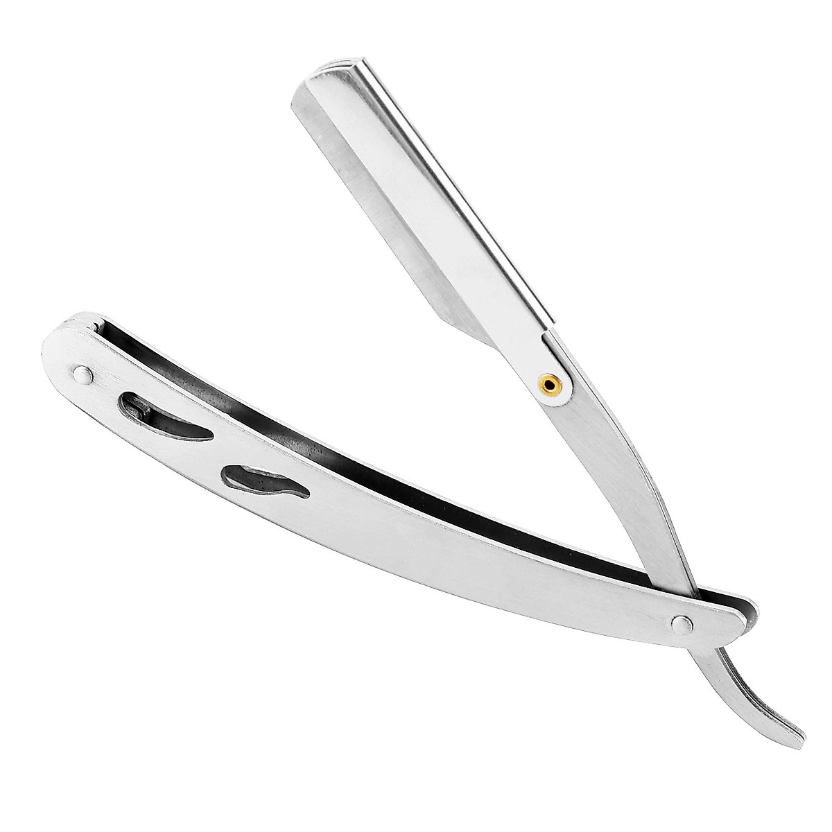 Wismee Professional Shaving Razors for Men Classic Straight Edge Barber Knife Razor with 110 Blades Salon Quality Stainless Steel Shavette Men's Manual Shaver Matte Silver Razor