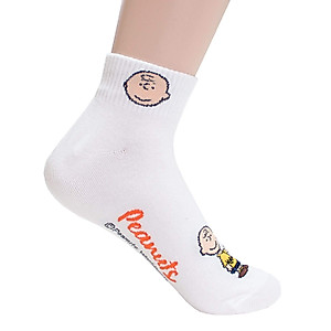 evei The Peanuts Snoopy Cartoon Movie Series Women's Original Socks (snoopy21_5pairs)