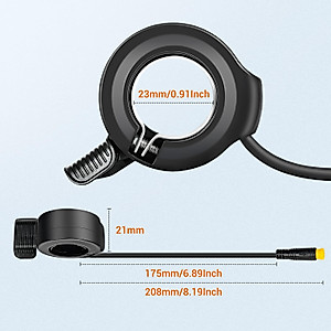 ADDMOTOR 130X Ebike Thumb Throttle with Waterproof Connector, E-Bike Speed Control for Electric Bicycle Scooter Accessories 3 Pin