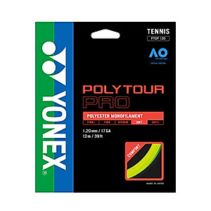 YONEX Polytour Pro 120 17 Gauge Polyester Tennis String Set (Flash Yellow)