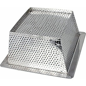 Express KitchQuip Commercial Flood Drain Strainer (Stainless Steel, 10" x 10" x 5")