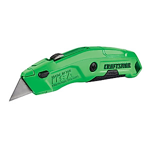 CRAFTSMAN Utility Knife, HI-Visibility, Retractable, 3 Blade (CMHT10589)