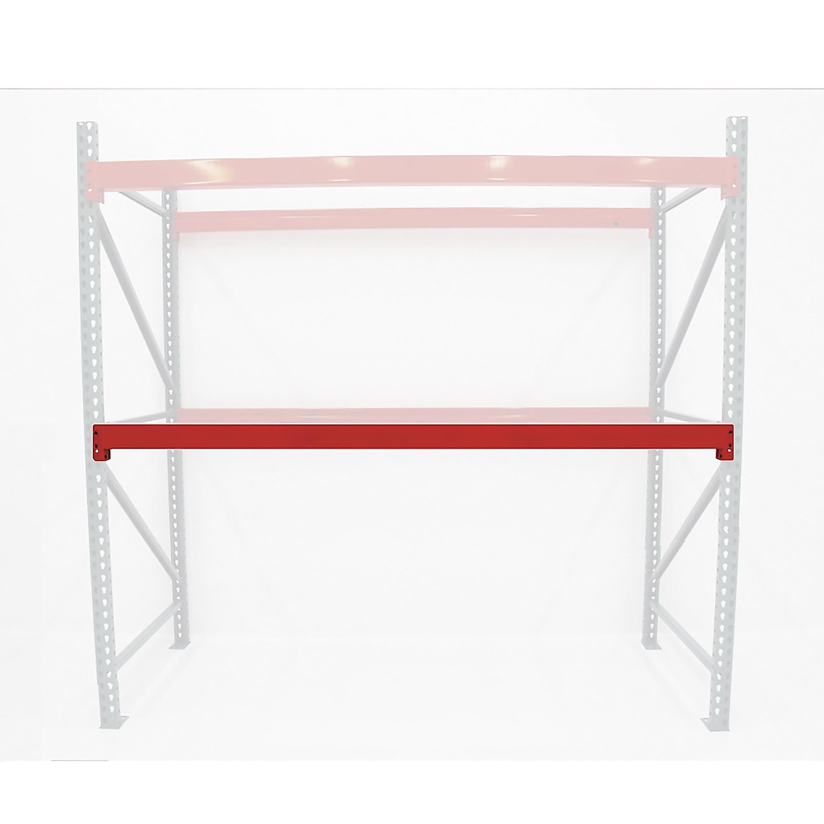 AK Industrial Teardrop Pallet Rack Beam - 144in.L, Model Number AK-RBI-144-6