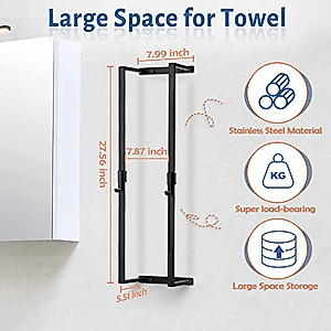 Echaprey Towel Racks for Bathroom Towel Holder Stainless Steel Wall Towel Rack for Bathroom Organizing of Washcloths Hand or Bath Towels