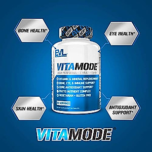 EVL Advanced Daily Multivitamin for Men - Men's Multivitamin with Essential Minerals Phytonutrient Complex and VitaMode Active Mens Vitamins for Energy with Lycopene for Muscle Bone and Immune Support