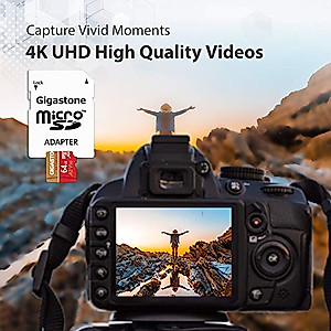 [5-Yrs Free Data Recovery] Gigastone 64GB Micro SD Card, 4K Camera Pro, UHD Video for GoPro, Action Camera, Wyze, DJI, Drone, Nintendo-Switch, R/W up to 95/35MB/s MicroSDXC Memory Card UHS-I U3 A2 V30