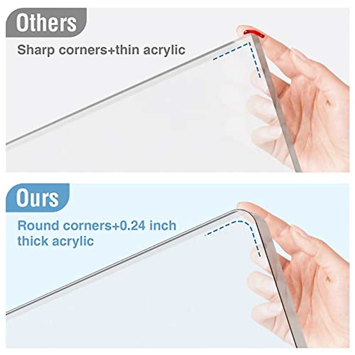 Acrylic Book Stand, Clear Book Holder for Display, Sturdy Open Book Stand for Desk, Kitchen Counter Reading Stand Book Holder for Textbook, Cookbook, Magazine, Recipe