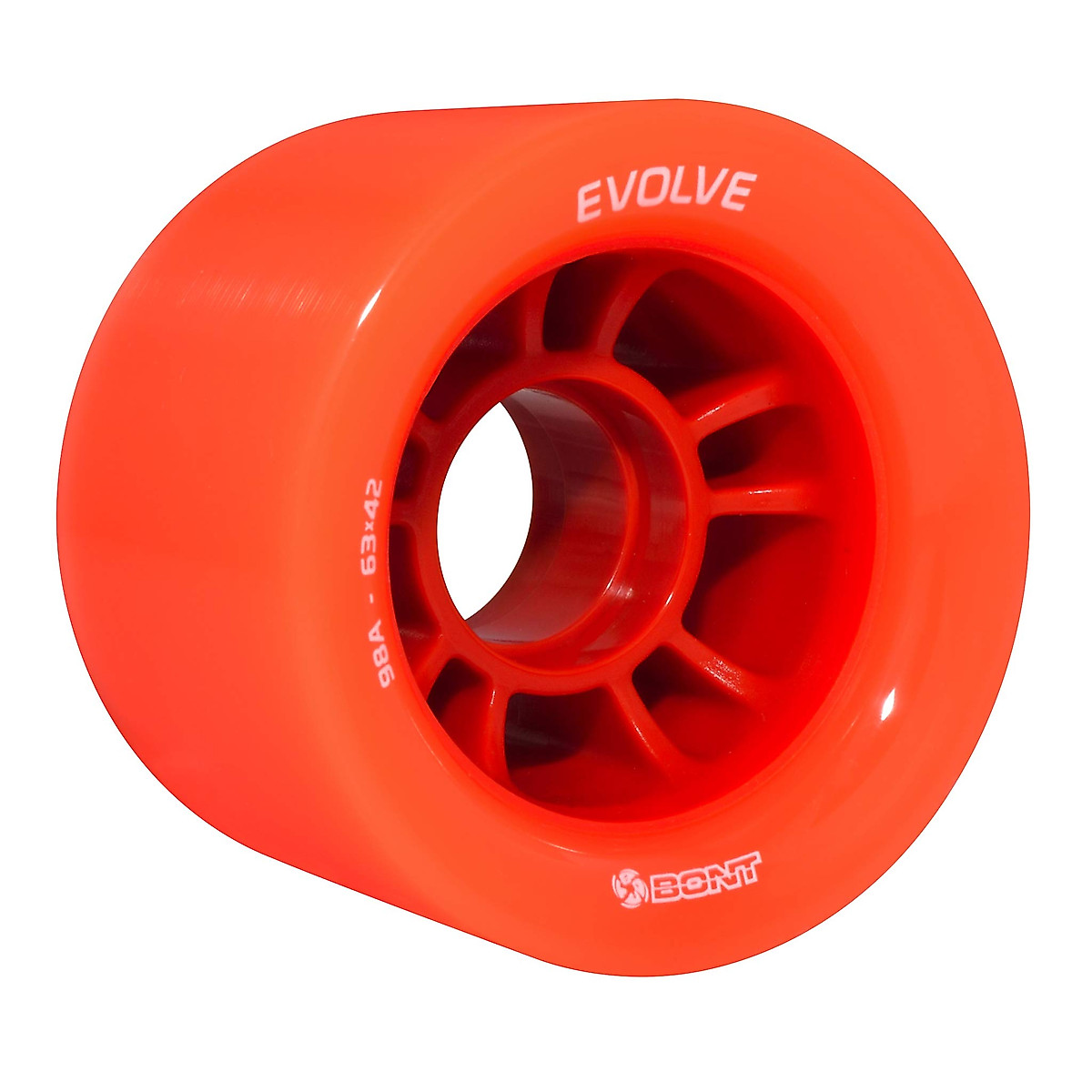 Bont Skates - Evolve Speed Skate Wheel - Indoor Roller Skate Wheels - Rollerskate Wheels - 88A 94A 96A 98A - Blue Pink Green Orange - Set of 4 (Blue 88A)