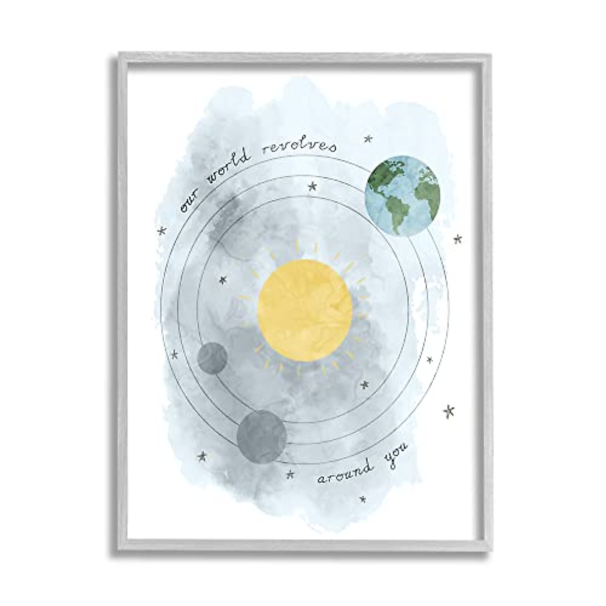 World Revolves Around You Solar System Planetary Illustration,Design by Daphne Polselli