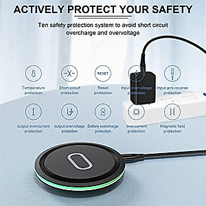 Wireless Charger Pad for Google Pixel 7 Pro/6 Pro/6/5/5xl/4xl,15W Max Fast Qi Wireless Phone Charger for iPhone 14 Plus/14 Pro Max/13/12/11/X/8 Plus/SE,Samsung Galaxy S23 S22 S21 S20 S10 Plus/Note 20