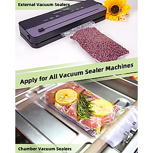 Colemoly Vacuum Sealer Bags for Food 200 Count Gallon 11" x 16", Quart 8" x 12" and Pint 6" x 10" Commercial Grade BPA Free Precut Vacuum Seal Bags for Meal Prep Storage Sous Vide