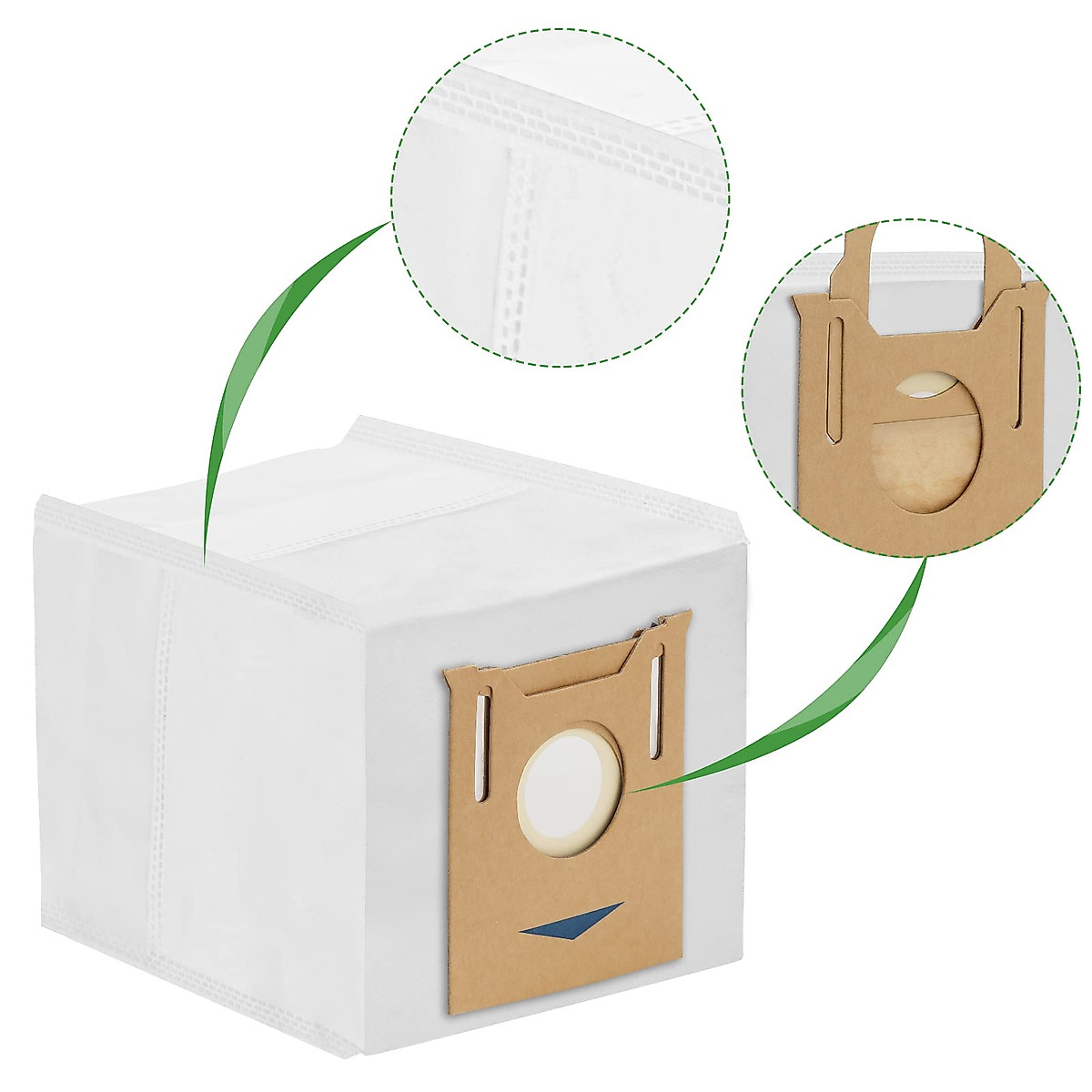 10 pack Replacement Dust Bags Compatible with Ecovacs DEEBOT OZMO T8 AIVI T8 Max, Deebot N8 Pro+ Robot Vacuum Cleaner