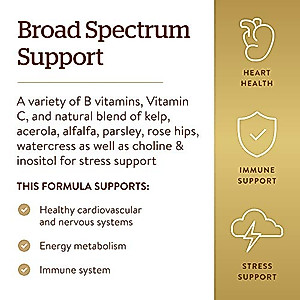 Solgar B-Complex with Vitamin C Stress Formula, 250 Tablets - Energy Metabolism, Nervous System & Immune Support - Non-GMO, Vegan, Gluten Free, Dairy Free, Kosher, Halal - 125 Servings