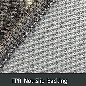 Esychrug Area Rugs Moroccan Trellis Non-Slip Rubber Backing Area Rug for Indoor/Outdoor Indoor Living Dining Room and Bedroom (39x59 inches Grey)