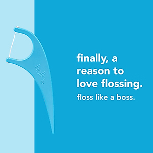 hello Peppermint Floss Picks, Natural Peppermint + Xylitol Infused, PFAS-free Thread, Vegan & Sls Free, 80 Count (3 Packs Of 80, Total Of 240 Floss Picks), 3 count