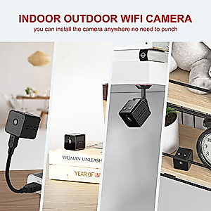 SITABIER Hidden Camera Spy Camera, WiFi Security Nanny Cam, Mini Home Indoor Outdoor Surveillance Cameras with Audio and Video, Wireless Full HD Recorder with Motion Detection and Night Vision, black