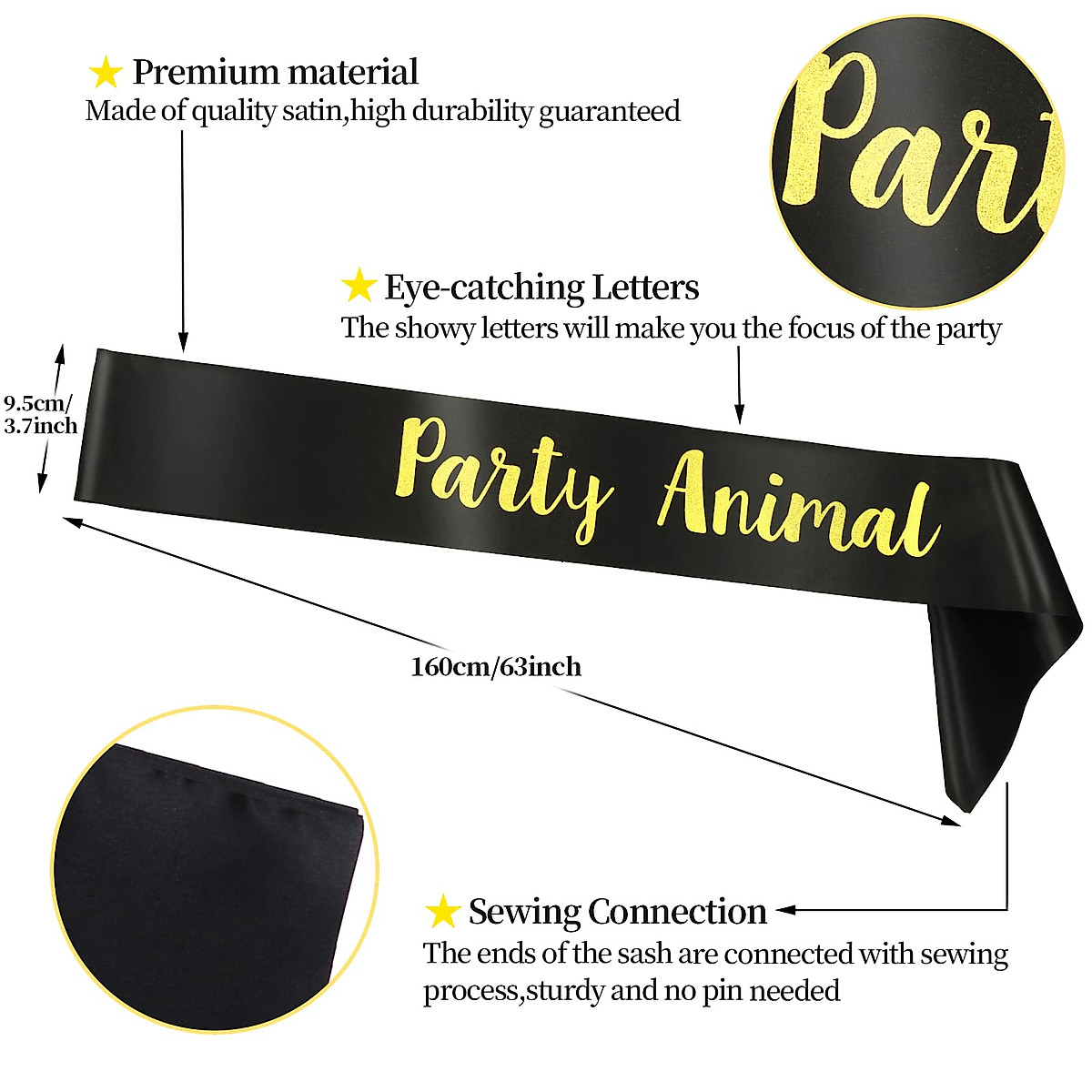 PHOGARY 18 Pack Bachelorette Sashes for Bridal Party - 17 Black Team Bride Sashes with 1 White Bride to Be Sash - Funny Sashes Set for Hen Party Bachelorette Party Bridal Shower Wedding Party