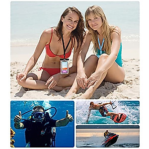 MoKo Universal Waterproof Phone Pouch 6Pack, IPX8 Phone Case Dry Bag Compatible with iPhone 14 13 12 11 Pro Max, XS Max/XR/SE 3, Galaxy S21 Ultra, Note 10 Plus/20 Ultra