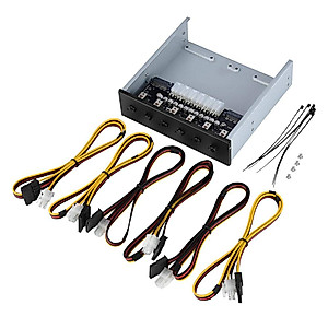 Hard Disk Power Switch, SATA Drive Switch Plastic + Metal Power Switch with 6 Self-Locking Switches SATA Switch, Hard Drive Selector for Desktop Computer for PC