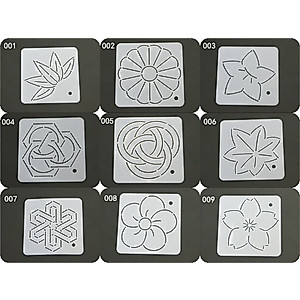 HONEYSEW Semi-Transparent Quilting Template Patchwork Tools Quilt Handmade DIY Sewing Tool Leaf Pattern (9pcs Total)