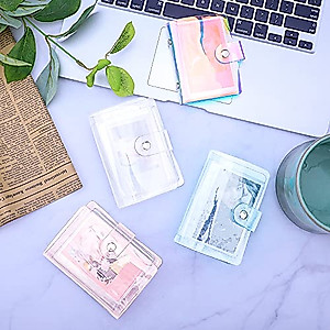 Ndsox 2x3 One-Handed Mini Photo Album 36 Pockets Portable Kpop Photo Card Holder Compatible with Fujifilm Instax Mini Cameras/Polaroid Snap Touch/SocialMatic Instant Cameras, Rainbow