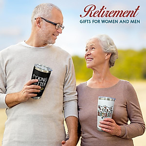 CHOANG Retirement Gifts for Women 2024 - Not My Problem Anymore Cup - 20 oz Stainless Steel Tumbler Retired Woman - Farewell Good Luck Gift to Mom, Wife, Sister, Boss, Coworker, Teacher, Nurse