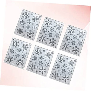 NOLITOY 20 Sheets Snowflakes Glass Decals Sparkling Snowflake Window Clings Christmas Window Decal Christmas Snowflakes Decor Snowflake Invitation Winter Wall Decals Decorate Removable