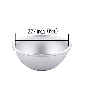 Warmbuy 12 Pcs DIY Metal Bath Bomb Molds, Set of 6