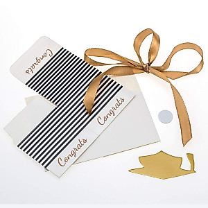 JANOU Graduation Gift Paper Candy Boxes DIY Congrats Cap Stripes Cardboard Sweet Boxes with Ribbons for Graduation Ceremony Party Favors Pack 24pcs