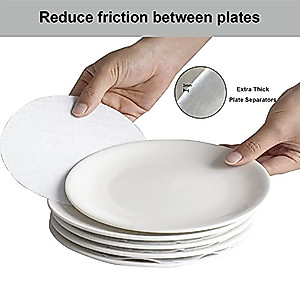 homyfort China Storage Containers With Lid and Handles, Dinnerware Storage Box for Dishes with 12 Felt Dividers, Hold 24 Plates, 12x 12 , Set of 2, Grey