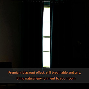 H.VERSAILTEX Blackout Patio Curtains 100 x 96 Inches for Sliding Door Extral Wide Blackout Curtain Panels Thermal Insulated Room Divider - Grommet Top, 8' Tall by 8.5' Wide - Jet Black