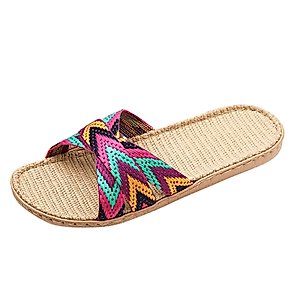 Yuanjay Sandal for Women Slingback Summer Flats Wedge Sandals Open Toe Anti Slip Beach Comfort Walking Slippers Slides Shoes