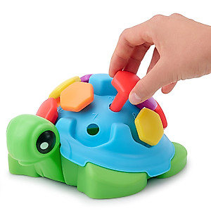 Hexie Turtle Fine Motor Skills Toys - for 2 Year Old | Unique Toy Gift for Toddler, with Numbers and Pegs for Learning and Occupational Therapy | Montessori Toys for Ages 1-3