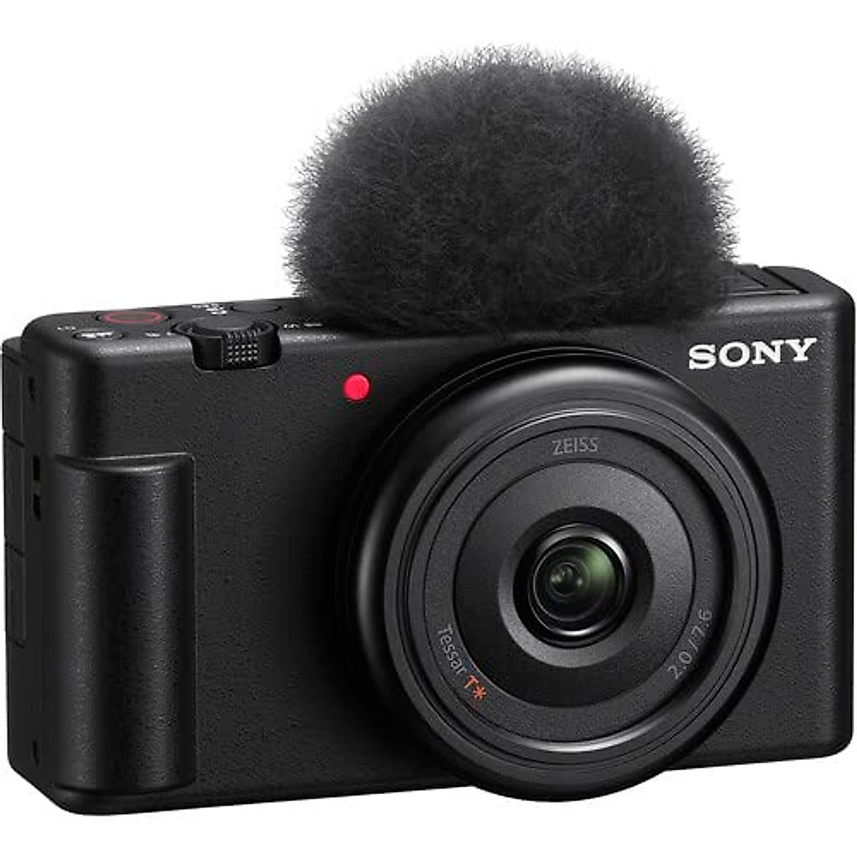 Sony ZV-1F Vlogging Camera (Black) (ZV1FB) + Case + 64GB Card + 2 x NP-BX1 Battery + Card Reader + Corel Photo Software + LED Light + Charger + Flex Tripod + Memory Wallet + More