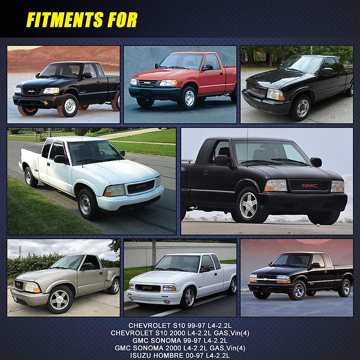 Electric Fuel Pump Assembly for Chevrolet Chevy S10 GMC Sonoma Isuzu Hombre Fits 1997 1998 1999 2000 L4 2.2L Replaces # E3943M