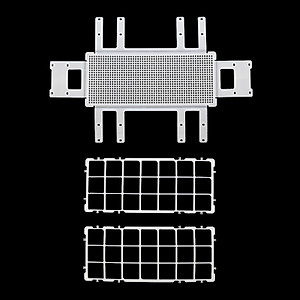 Antrader Plastic Test Tube Rack for 30mm Tubes,21 Holes Lab Test Tube Rack Holder,Detachable,White