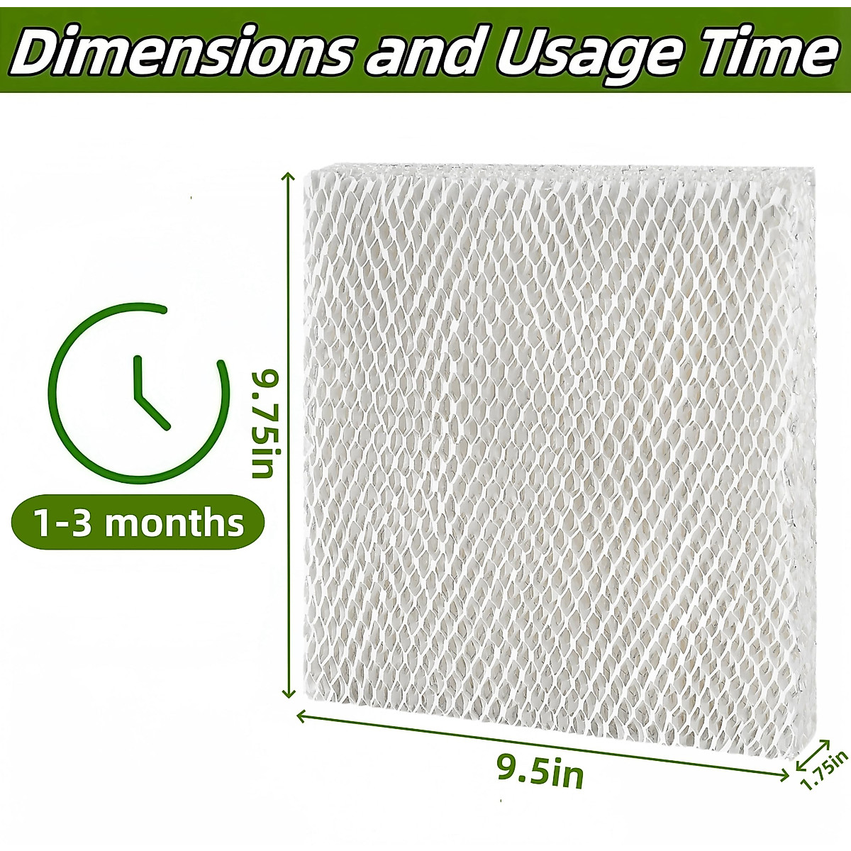 ITidyHome 4-Pack 10 Water Panel Replacement Humidifier Filter Compatible with Aprilaire Whole-House Humidifier Models 110, 220, 500, 500A, 500M, 550, 550A, 558, Compatible with Honeywell HC22P