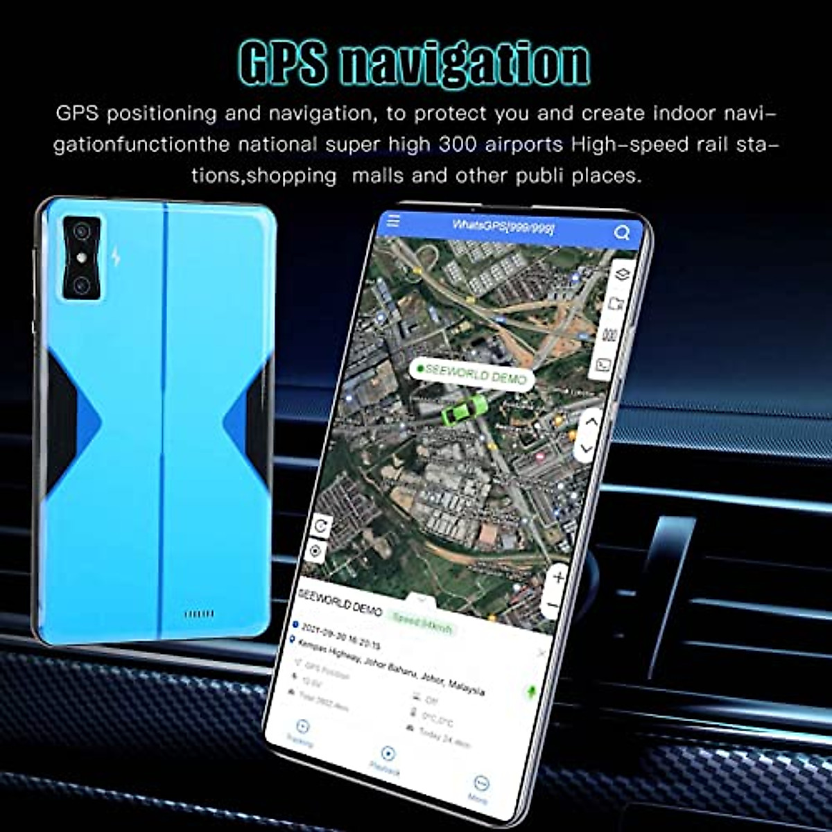 Sanpyl Kids Tablet, 7 Inch LCD Children Tablet 2G RAM 32G ROM 5G WiFi Dual Band Calling Tablet PC for Android 10 US Plug 100 to 240V(Blue)