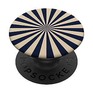 Blue Summer Spiral Ray Pattern Vintage America Print PopSockets Swappable PopGrip