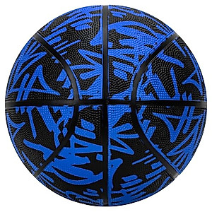 AND1 Street Ink Rubber Basketball: Official Regulation Size 7 (29.5 inches) Rubber Basketball - Deep Channel Construction Streetball, Made for Indoor Outdoor