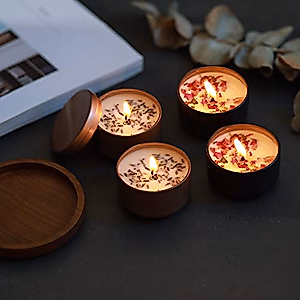 DAGEDA Purification Sage Lavender Rose Candle Natural Soy Wax Tin Spa Candle for Aromatherapy Gift Set Good for Sleep Banishes Negative Energy Purification and Chakra Healing