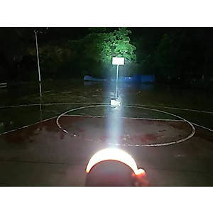 LIT-PaTH LED Camping Lantern, Rechargeable Light with Magnet Base, 2200 mAh, Survival Kit for Emergency, Hurricane, Outage, Medium Orange, 1 Pack