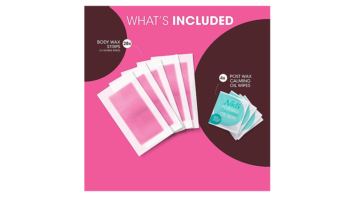 Nad’s Sensitive Skin Wax Strips - Gentle Hair Removal Kit