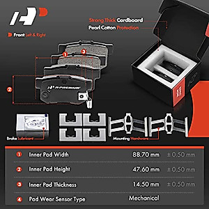 A-Premium Front and Rear Disc Brake Rotors and Pads Kit Compatible with Lexus TL 1999 2000 2001 2002 2003 12-PC Set