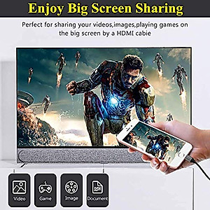 [Apple MFi Certified]Compatible with iPhone iPad to HDMI Adapter Cable,1080P Digital AV Connector Cord for iPhone12/11/11pro max/XR/XS/X/8/7 iPad Pro Air Mini iPod to TV/Projector/Monitor-6.6ft Black