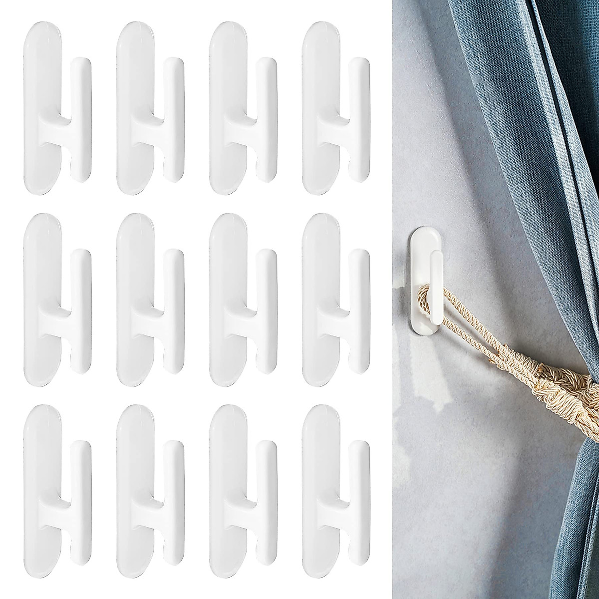 12-Pack Blind Cord Holders - Twisters, Hooks, and Cleats for Safe and Easy Cord Management on Window Blinds at Home, Office, or Kindergarten