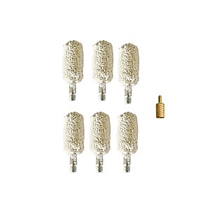 Bore Baby 12 Gauge Bore Mop Gun Cleaning Brushes for 12ga Shotgun Cleaning (6 Pieces)
