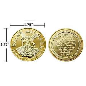 Classic Chrome and Gold Police Uniform Pens | Gold Polished Steel Saint Michael’s Coin | Law Enforcement Uniform pens | Pocket pens for Police | Gold Police Challenge Coin