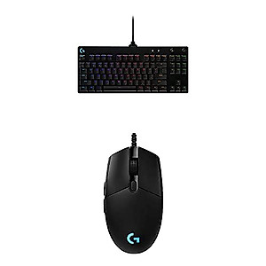 Logitech G PRO Mechanical Gaming Keyboard PRO Hero Wired Gaming Mouse Bundle